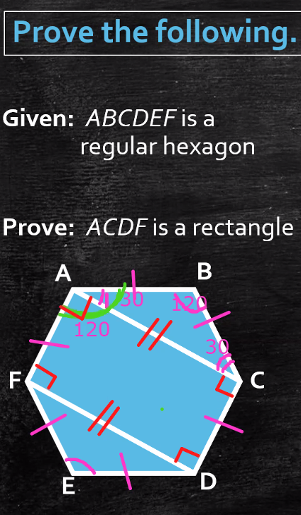 Prove the following. Given: ABCDEF is a | StudyX