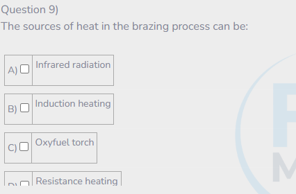 The sources of heat in the brazing process | StudyX