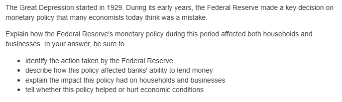 The Great Depression started in 1929. During | StudyX