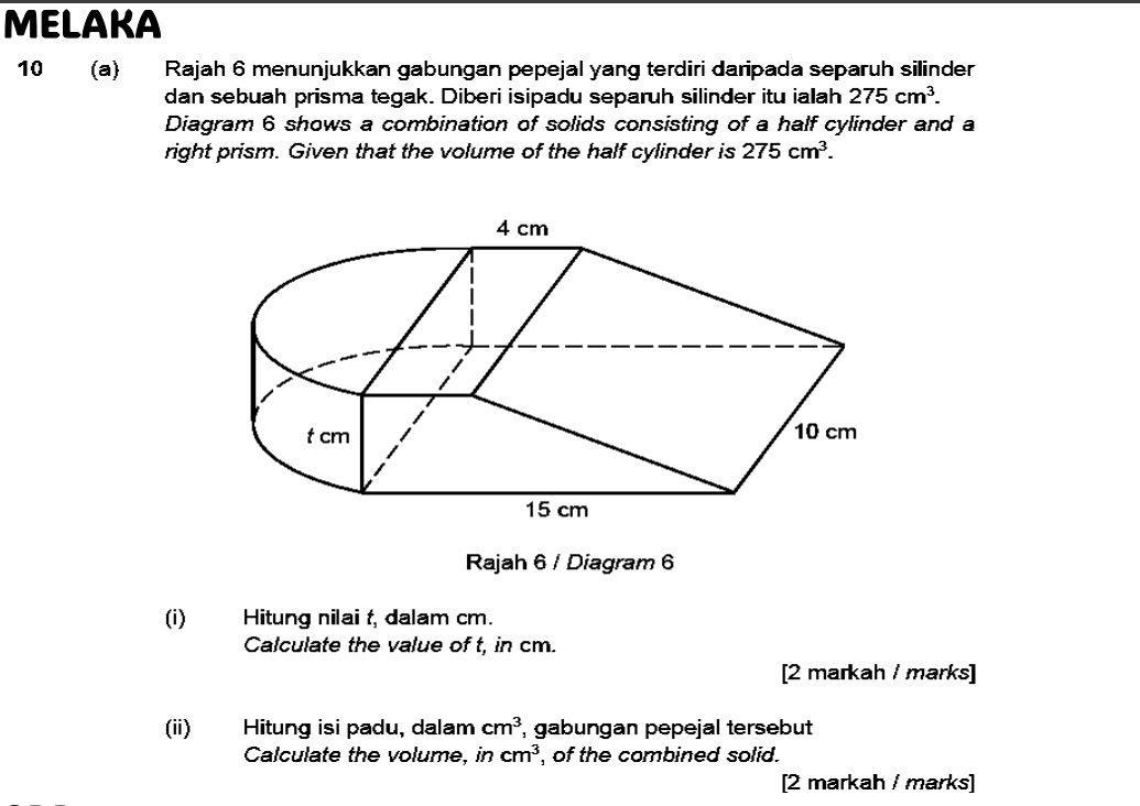 Diagram 6 shows a combination of solids | StudyX