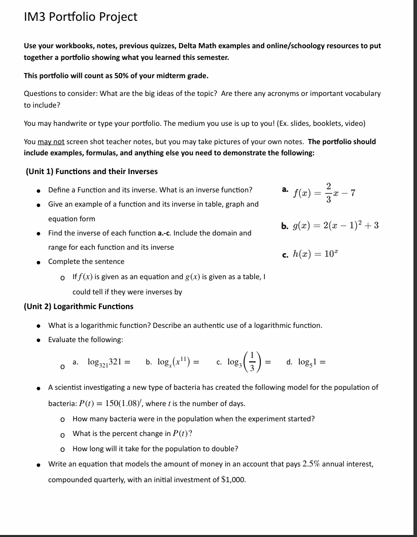 Define a Function and its inverse. What is | StudyX