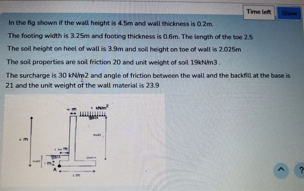 In the fig shown if the wall height is 4.5m | StudyX