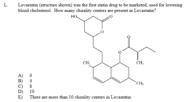 Lovastatin (structure shown) was the first | StudyX