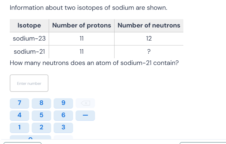 Information about two isotopes of sodium are | StudyX