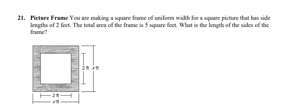 You are making a square frame of uniform | StudyX
