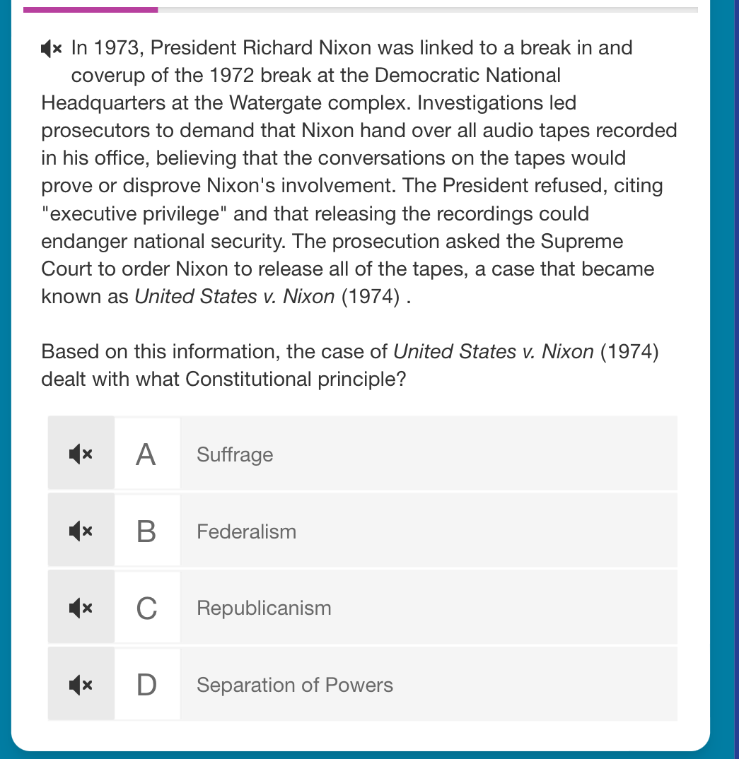 In 1973, President Richard Nixon was linked | StudyX