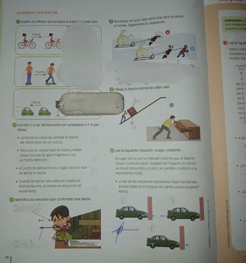 LA FUERZA Y SUS EFECTOS 1 Explica los | StudyX