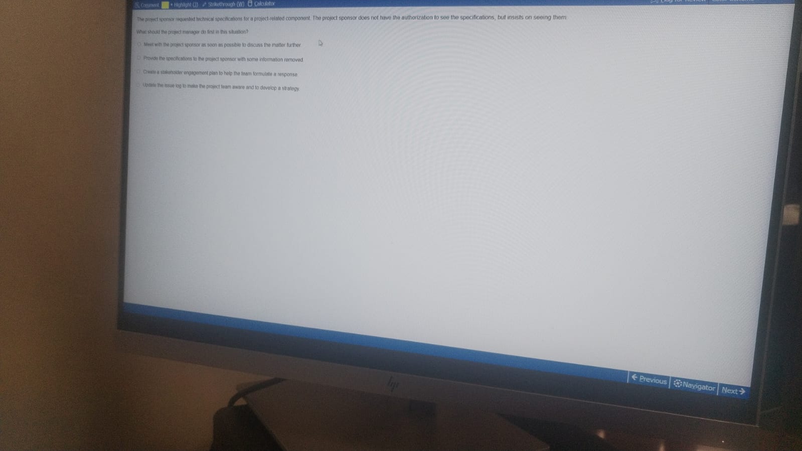 The project sponsor requested technical | StudyX
