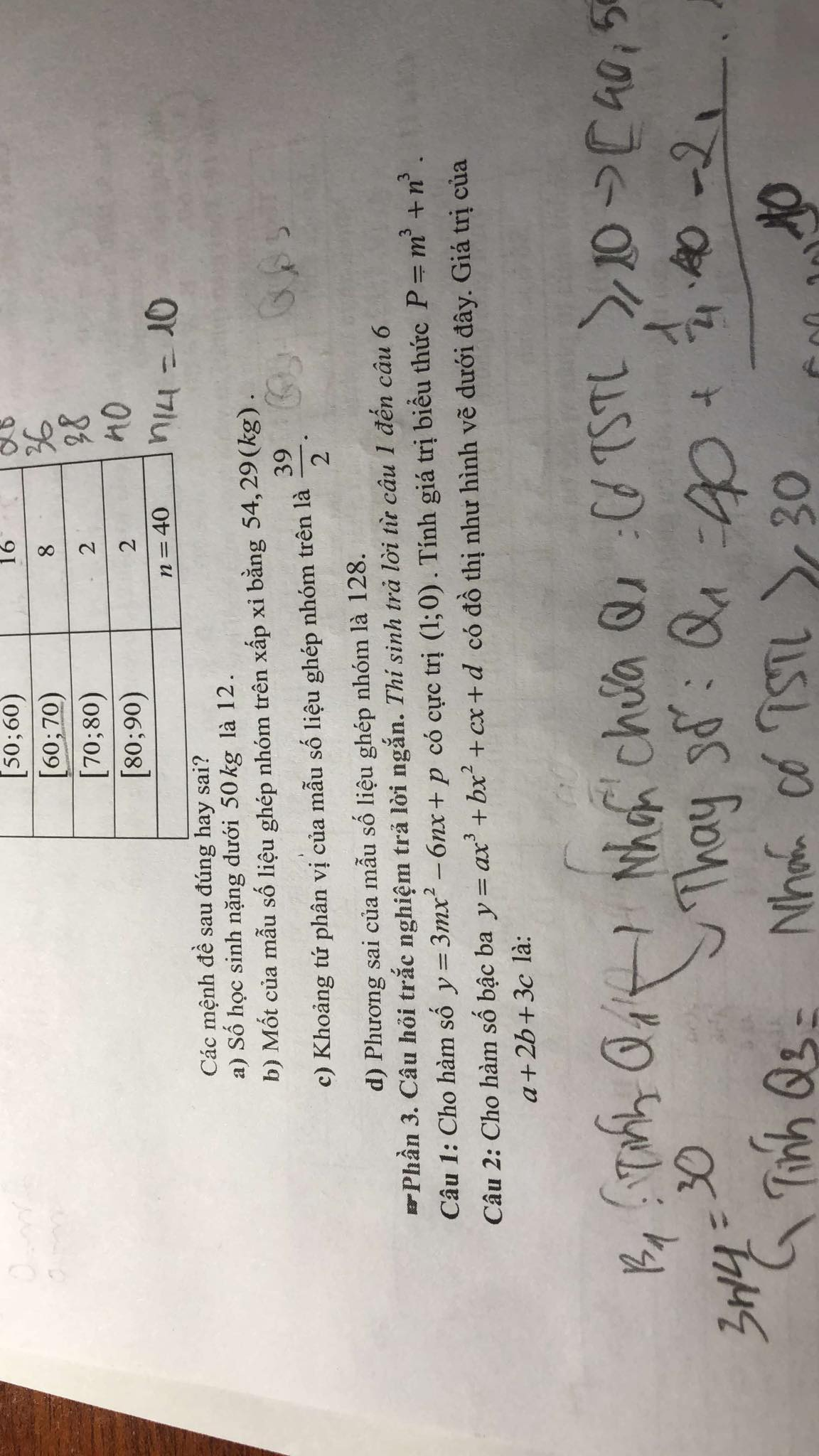 Phần 3. Câu hỏi trắc nghiệm trả lời ngắn. | StudyX