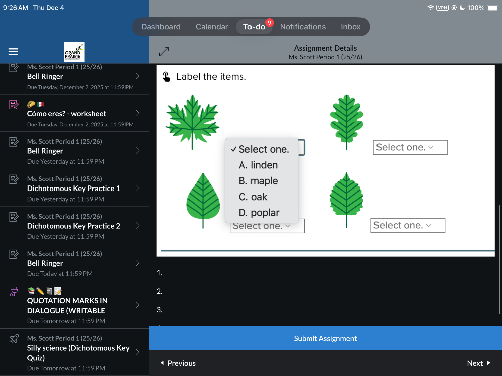 Label the items. [Image shows four | StudyX