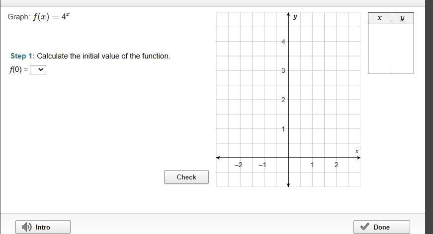 Graph: $f(x) = 4^x$ Step 1: Calculate the | StudyX