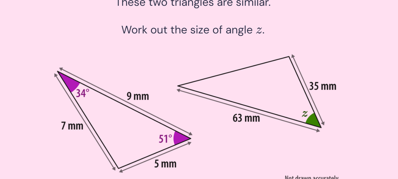 These two triangles are similar. Work out | StudyX