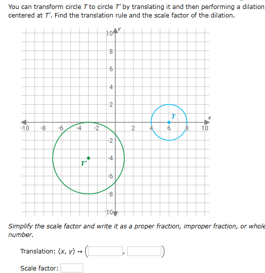 You can transform circle $T$ to circle $T'$ | StudyX
