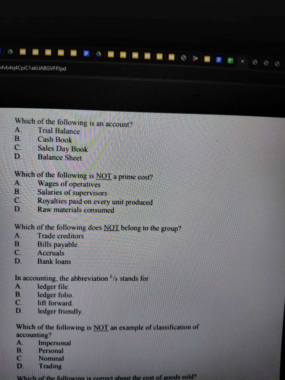 Which of the following is NOT an example of | StudyX