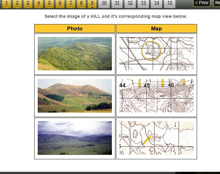 Select the image of a HILL and it's