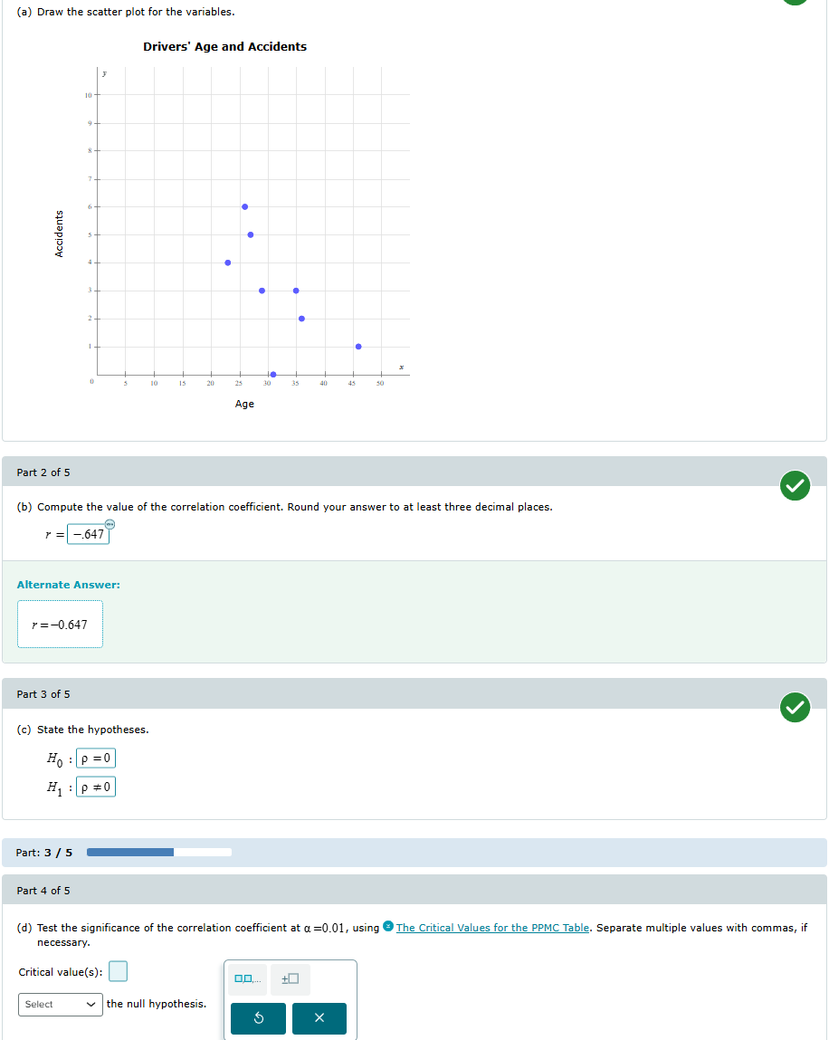 Drivers' Age and Accidents (a) Draw the | StudyX