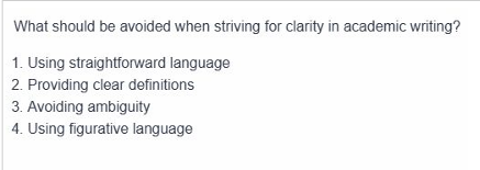 What should be avoided when striving for | StudyX