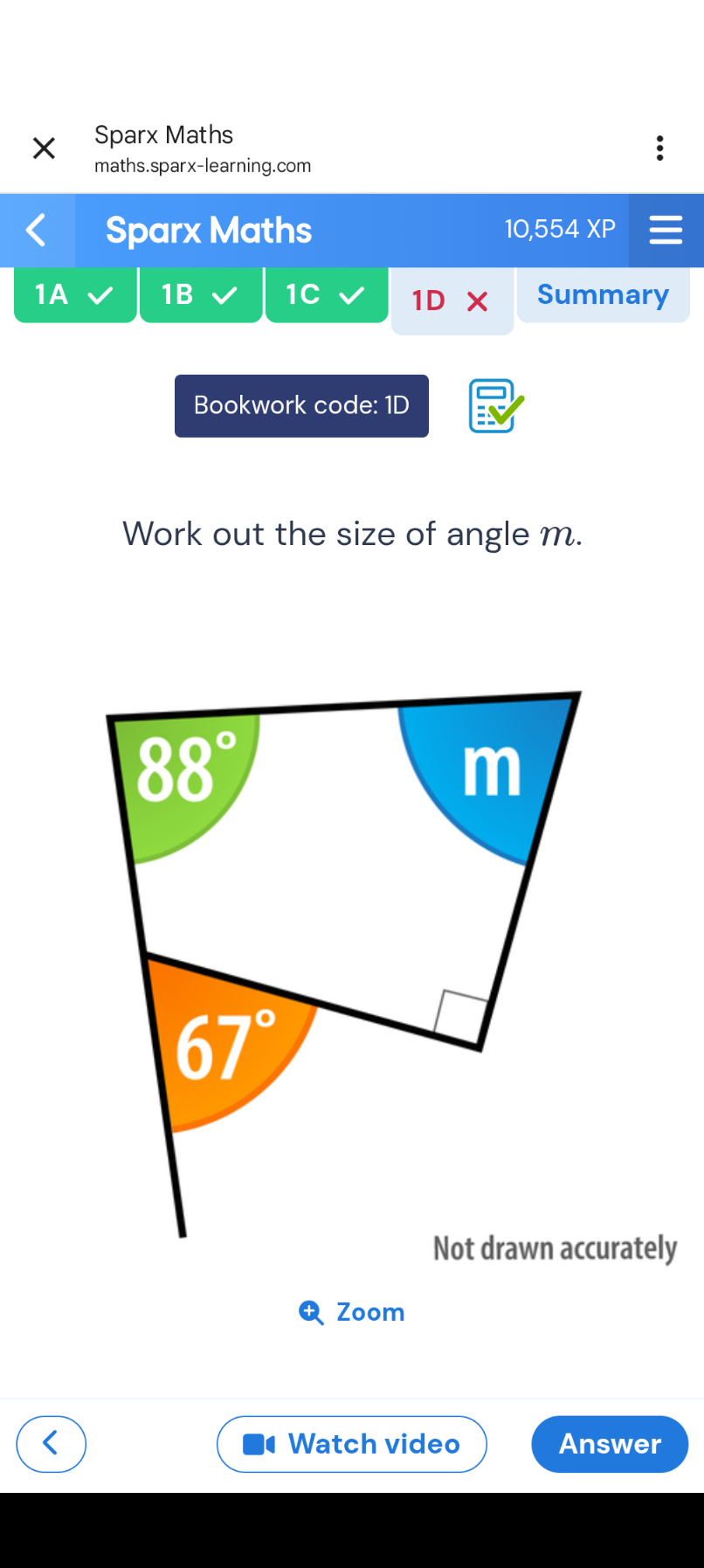 Work out the size of angle $m$. Here is the | StudyX