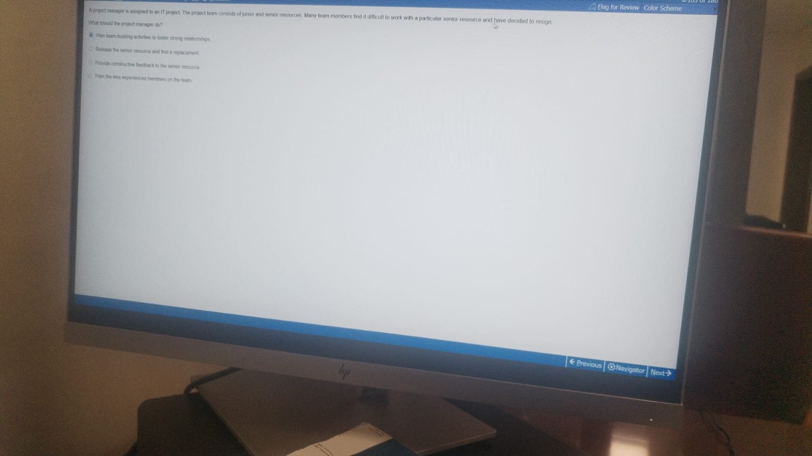 A project manager is assigned to an IT | StudyX