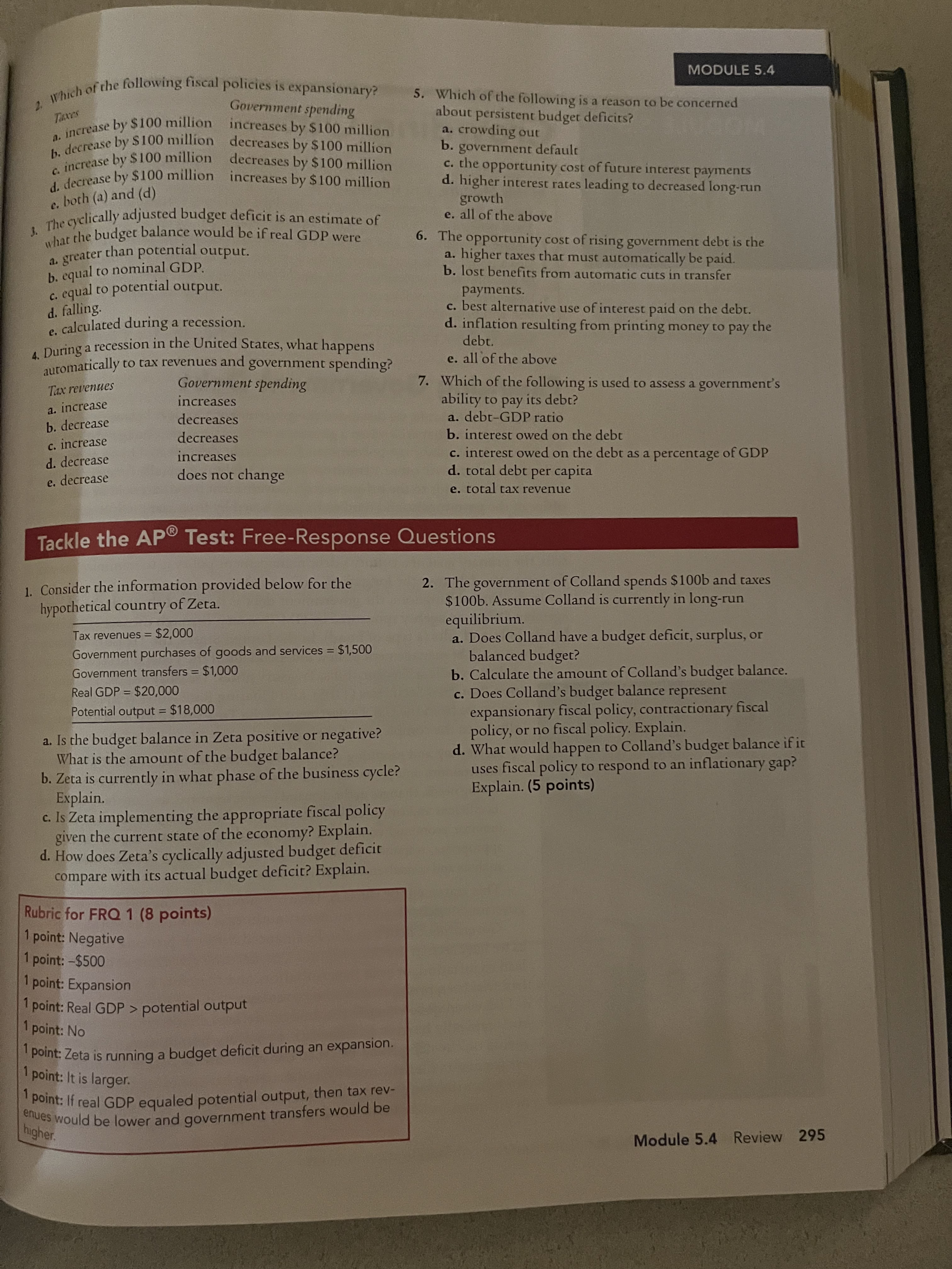 Tackle the AP® Test: Free-Response Questions | StudyX