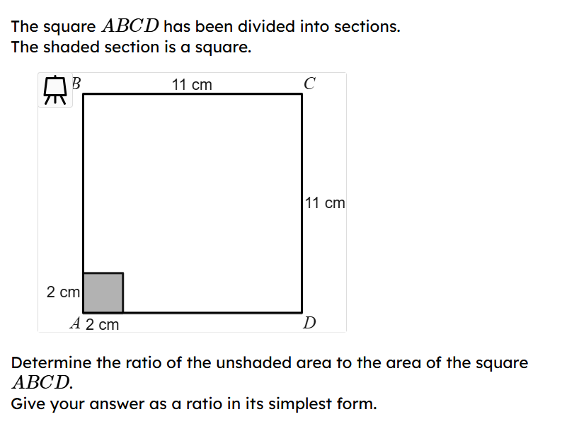 The square $ABCD$ has been divided into