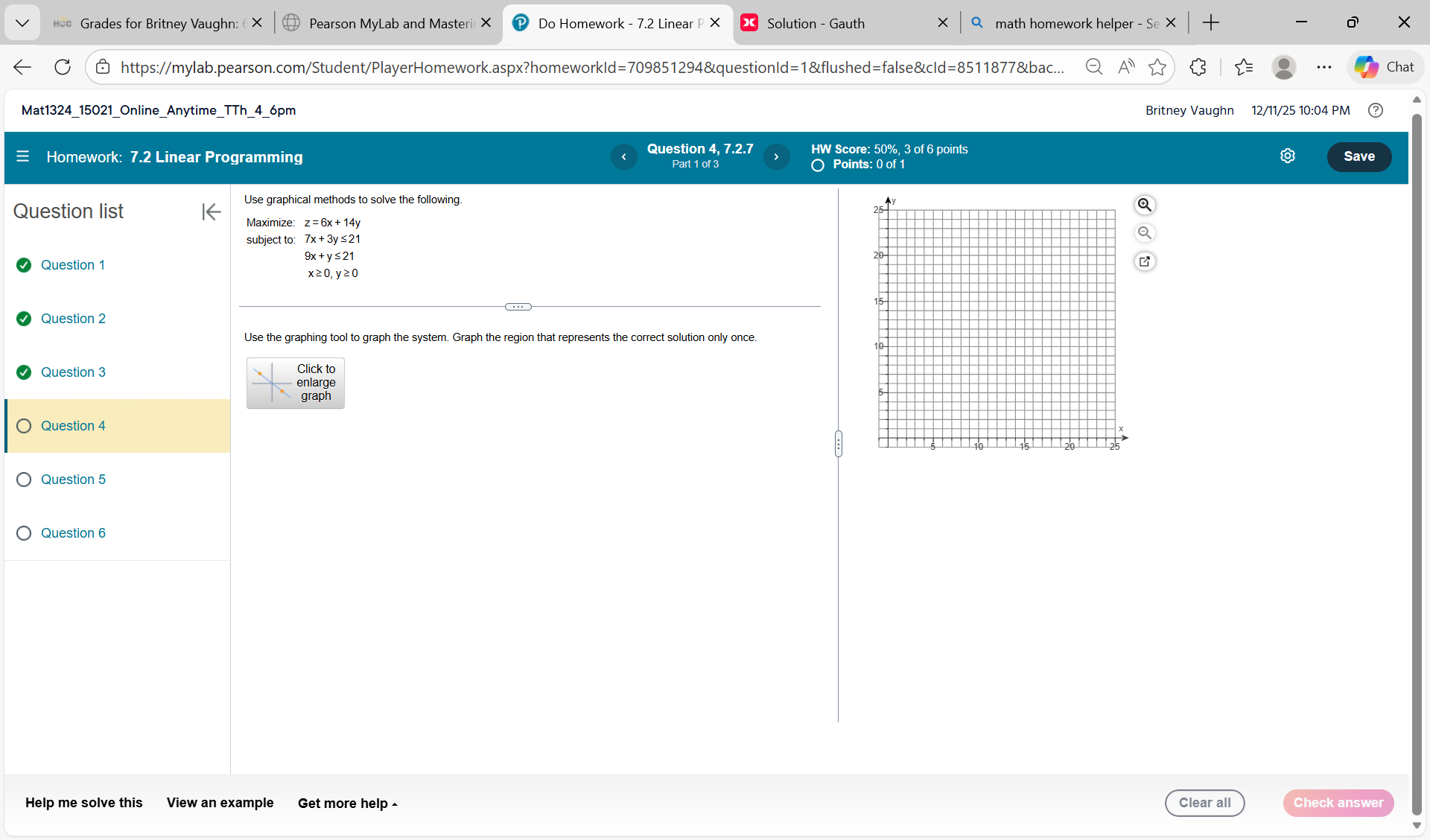 Use graphical methods to solve the | StudyX