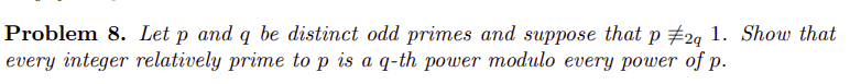 Let $p$ and $q$ be distinct odd primes and | StudyX