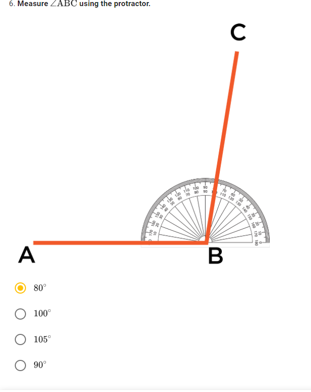 6 Measure ABC using the protractor | StudyX