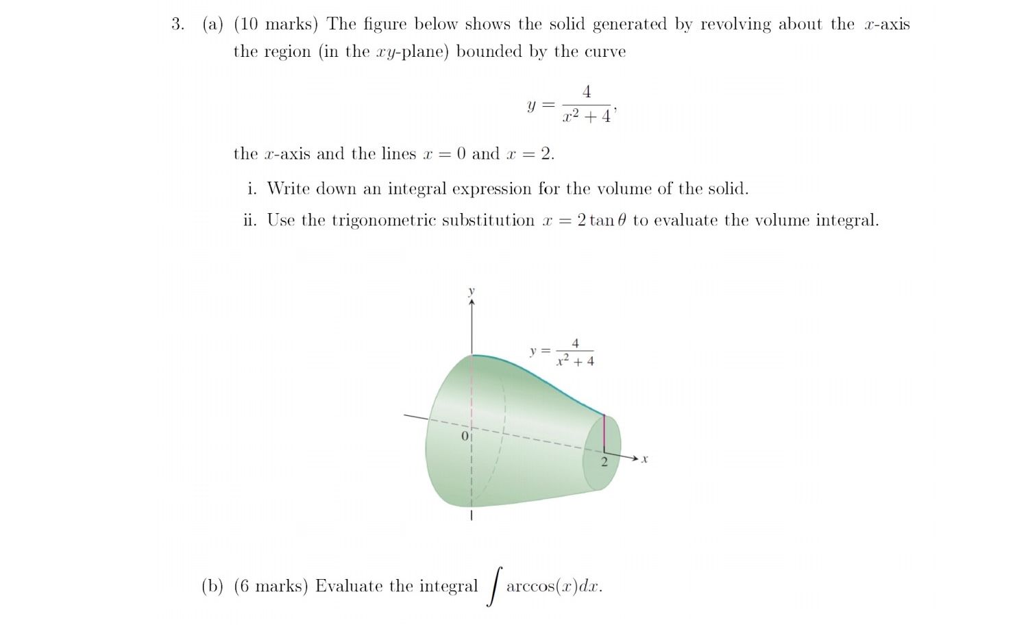 3 a 10 marks The figure below shows the solid | StudyX