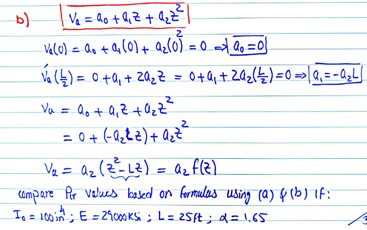 Develop a buckling load formula for the | StudyX
