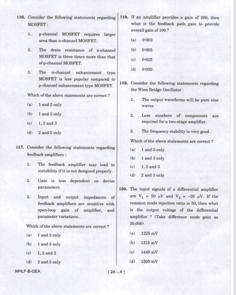 116. Consider the following statements | StudyX