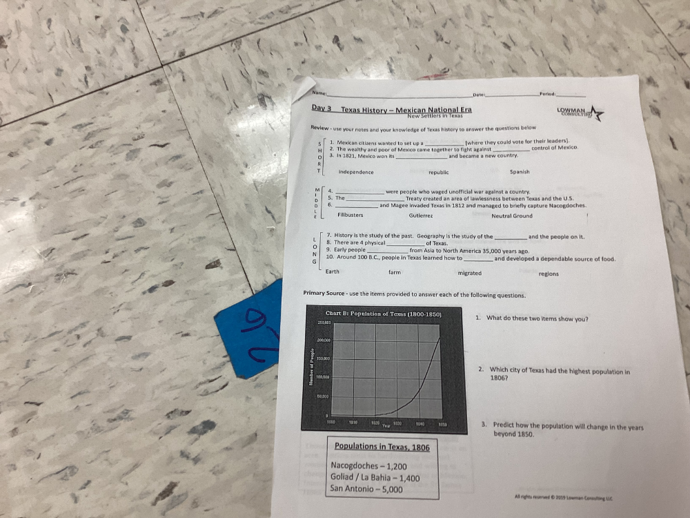 Day 3 Texas History - Mexican National Era | StudyX