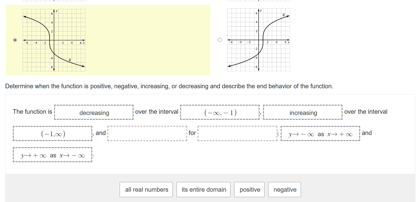 Determine when the function is positive, | StudyX