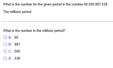 What is the number for the given period in | StudyX