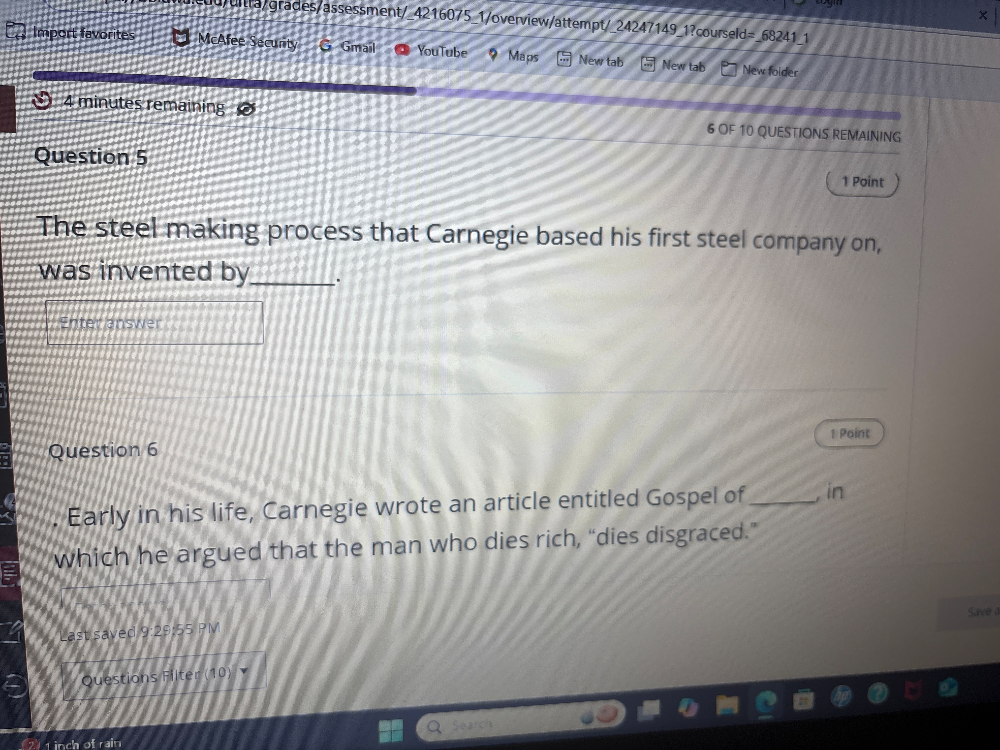 The steel making process that Carnegie based | StudyX
