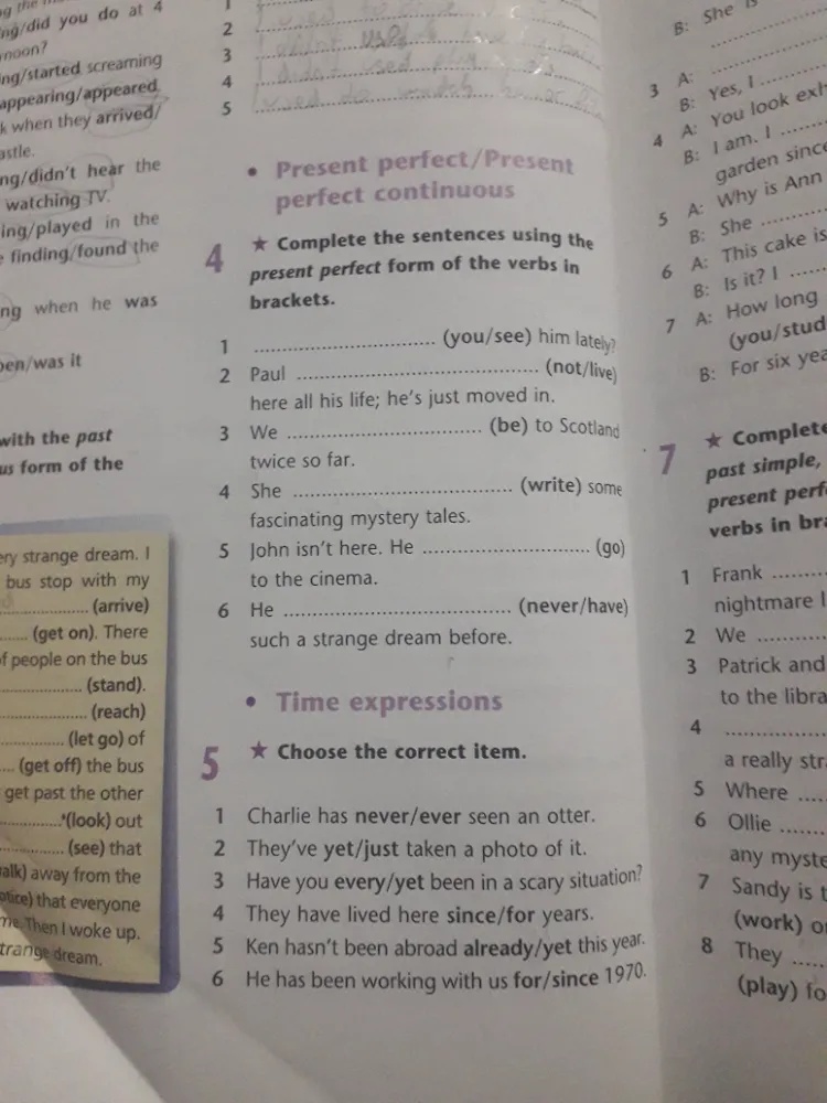 Complete the sentences using the present | StudyX