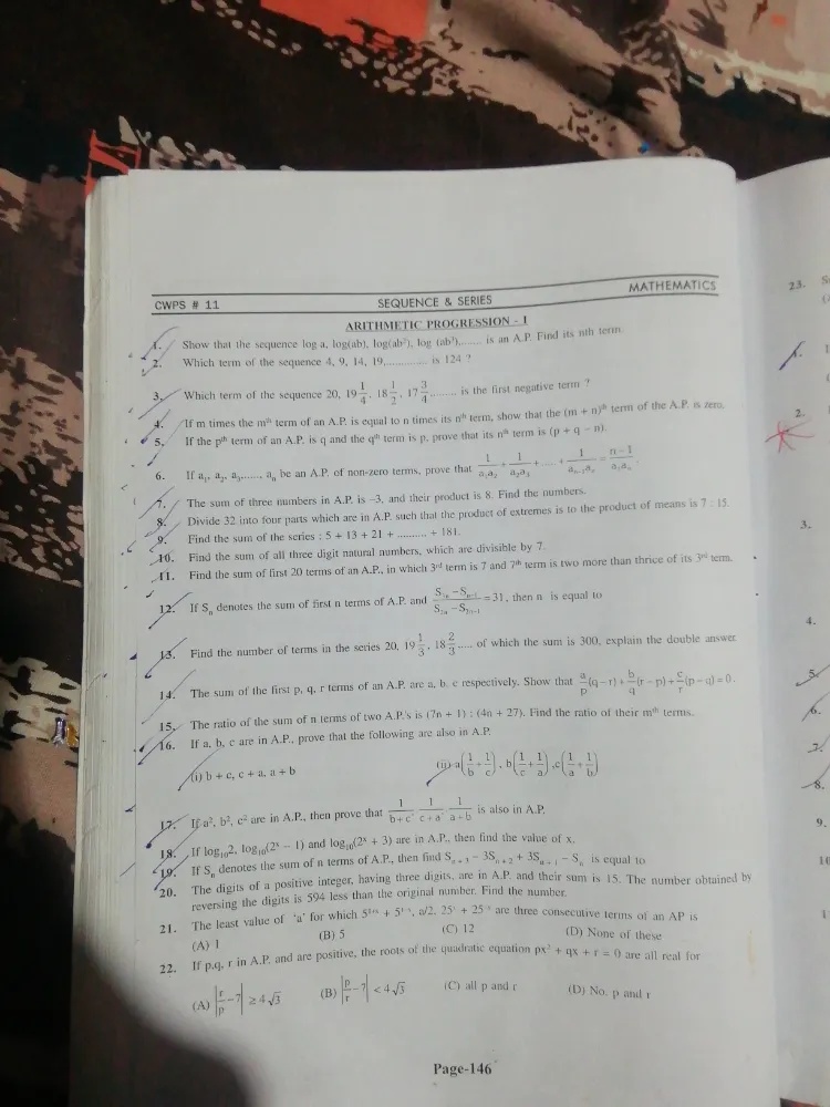Show that the sequence log a, log(ab), | StudyX