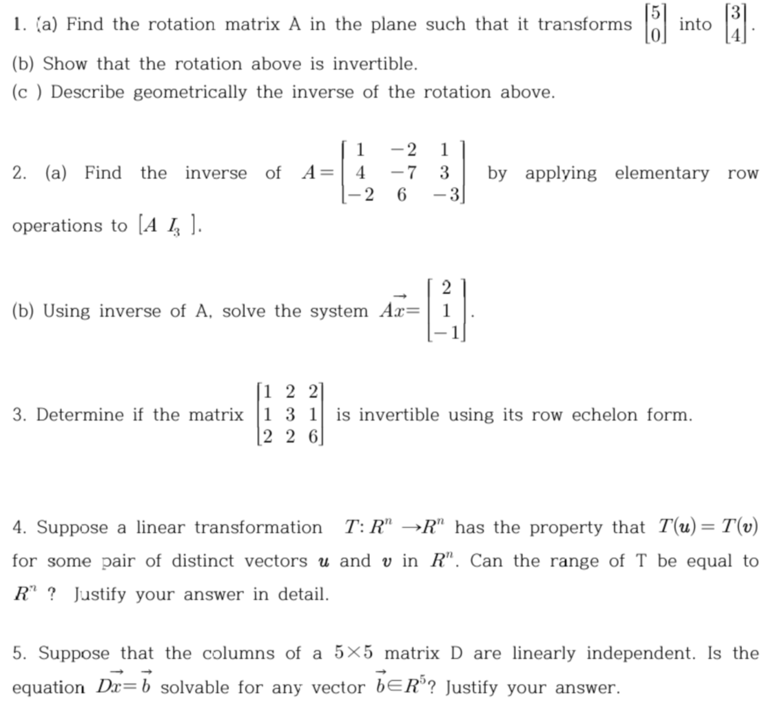 1. (a) Find the rotation matrix A in the | StudyX