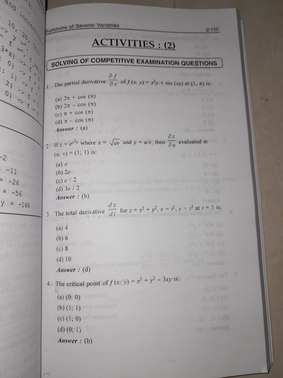 1. The partial derivative $ { f}{ x}$ of | StudyX