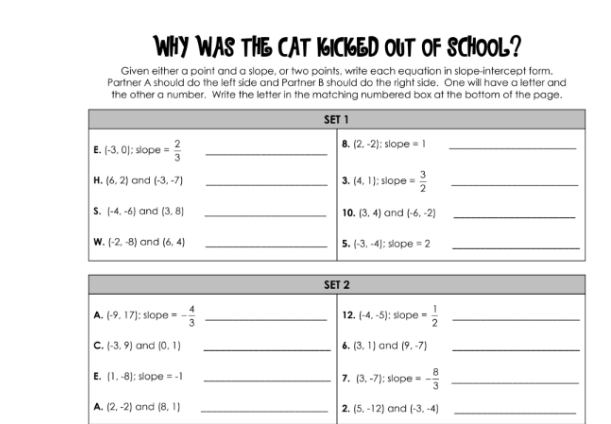 Given either a point and a slope, or two | StudyX