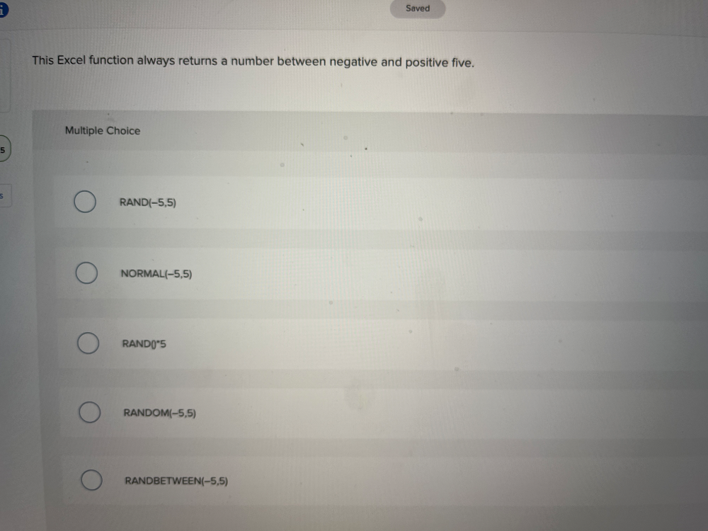 This Excel function always returns a number | StudyX