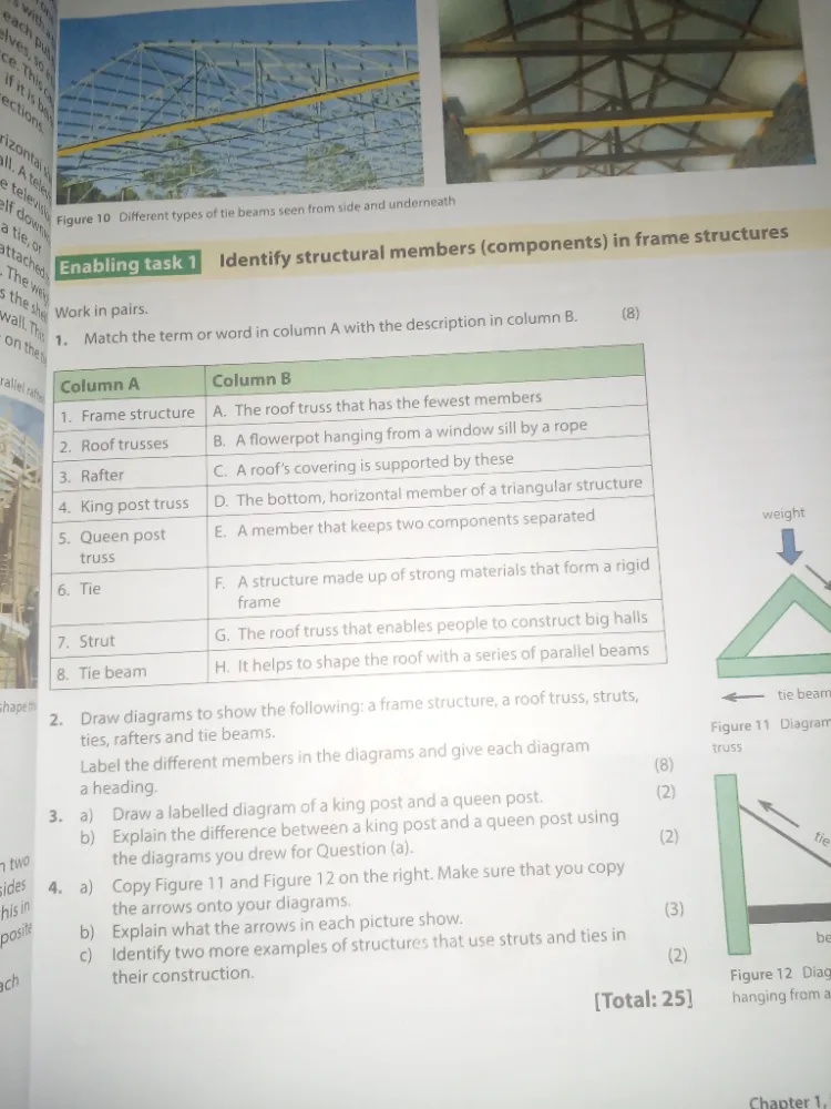 Enabling task 1 Identify structural members | StudyX