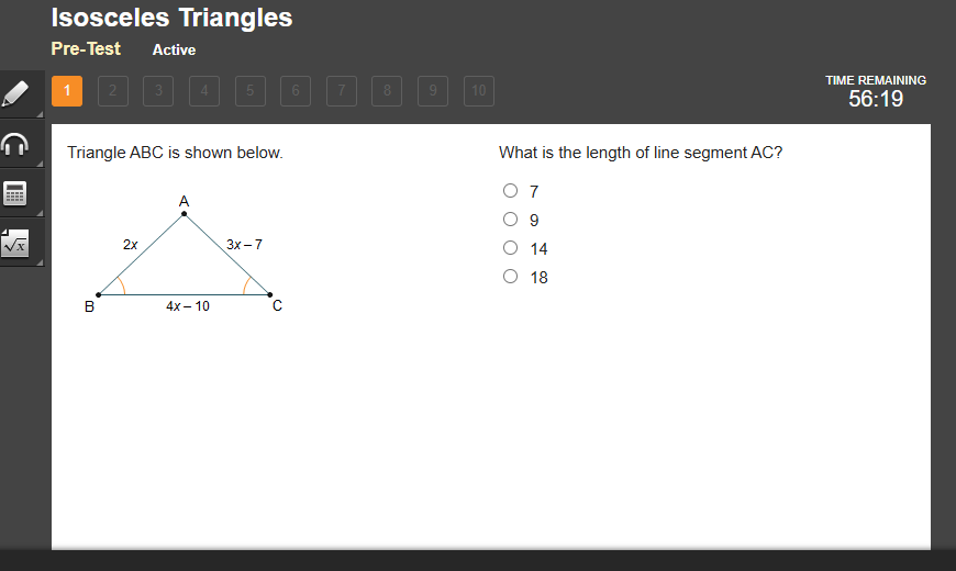 Triangle ABC is shown below What is the | StudyX
