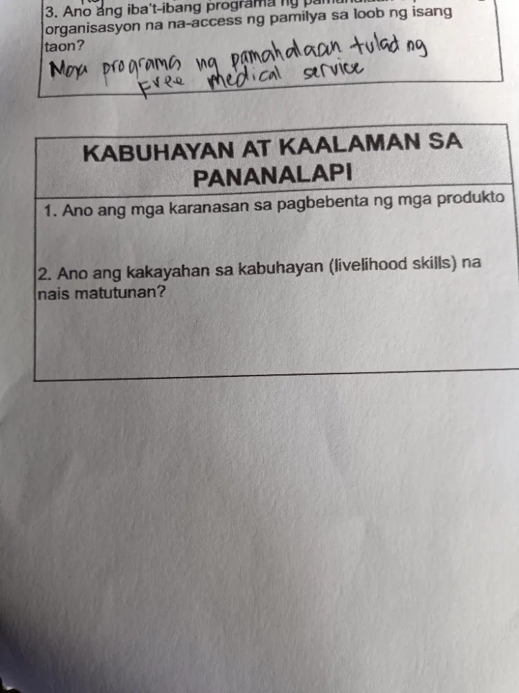 3 Ano ang ibat-ibang programa ng pamilya sa