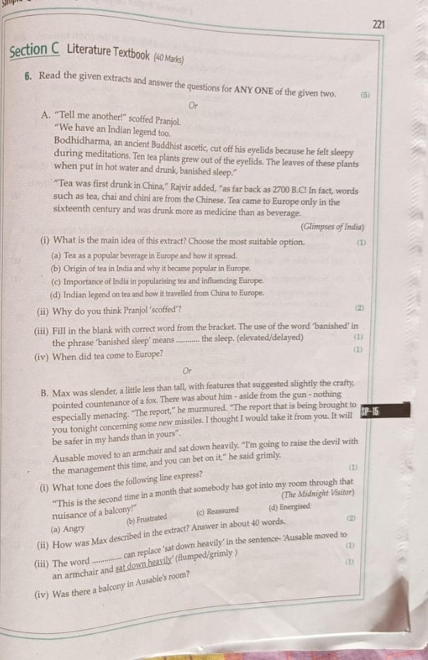 Section C Literature Textbook (40 Marks) 6 | StudyX