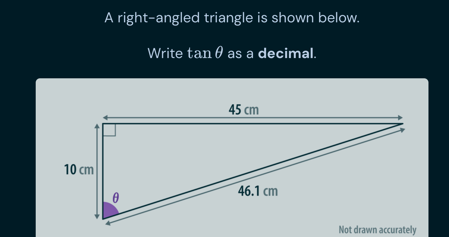 A right-angled triangle is shown below. | StudyX