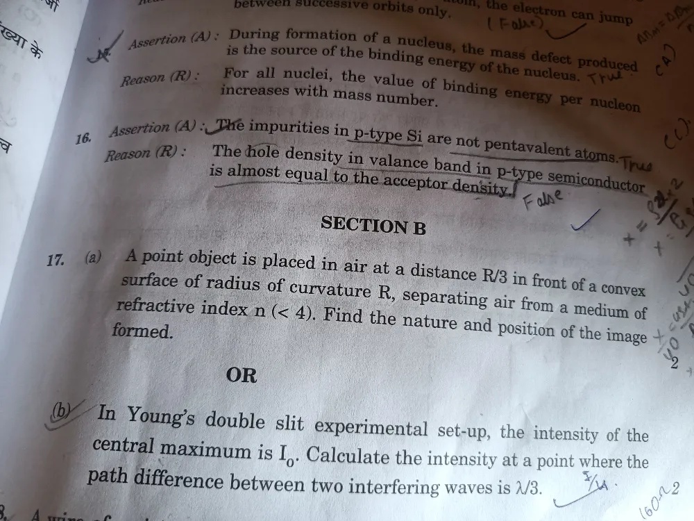 (a) A point object is placed in air at a