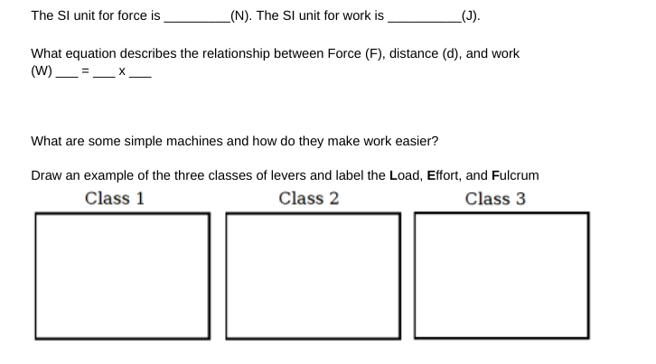 The SI unit for force is _______ (N). The SI | StudyX