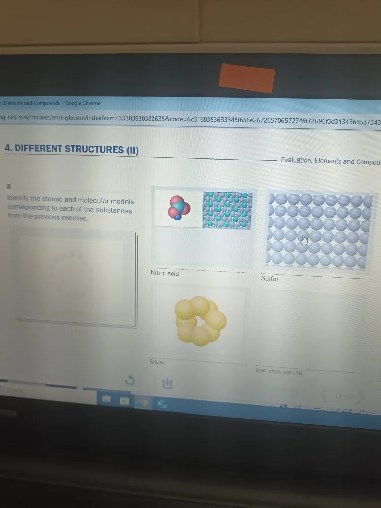 Identify the atomic and molecular models | StudyX