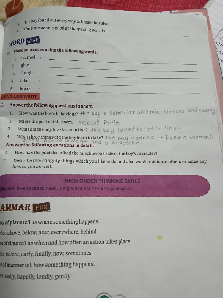 B. Make sentences using the following words. | StudyX